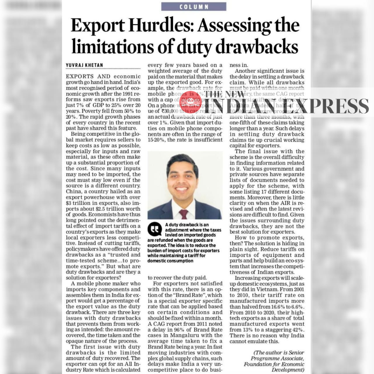 Export Hurdles: Assessing the limitations of duty drawbacks ...